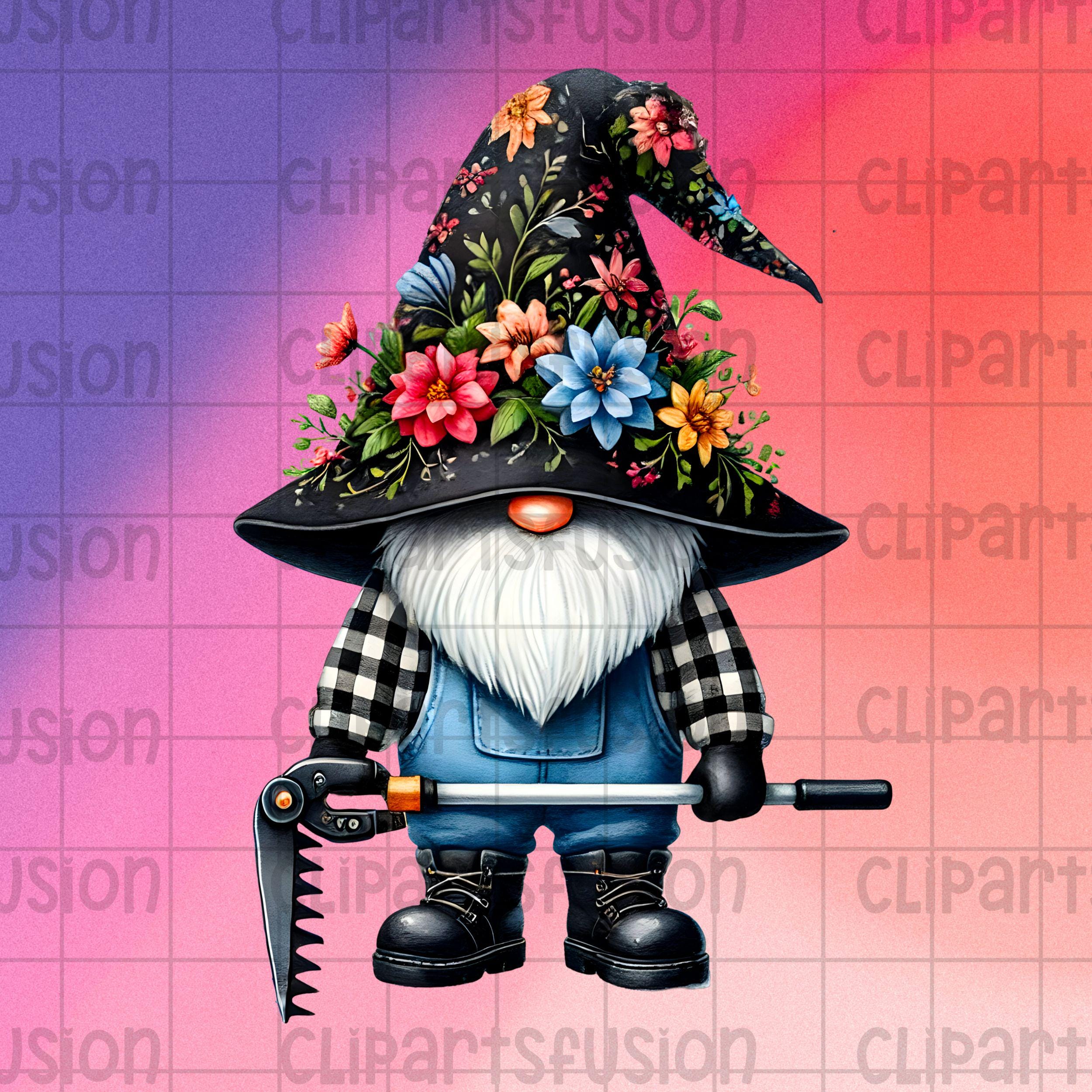 Watercolor Cute Garden Gnome Clipart Set | Gnome Stickers | Nome Fairy ...