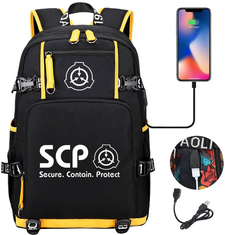 SCP Foundation Mochila SCP Foundation Mochila escolar Mochila de viaje ...