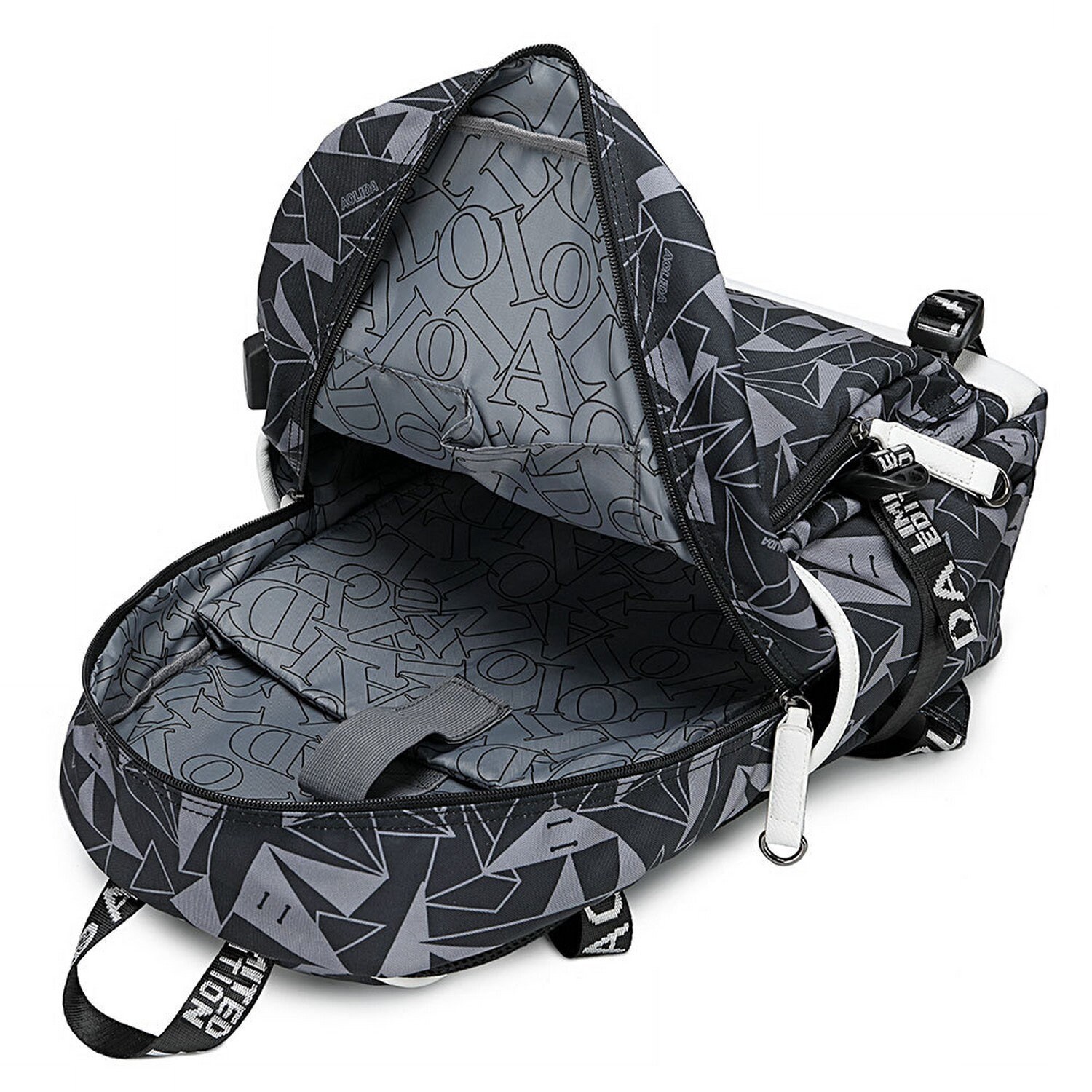 SCP Foundation Backpack SCP Foundation School Bag Travel Backpack USB ...