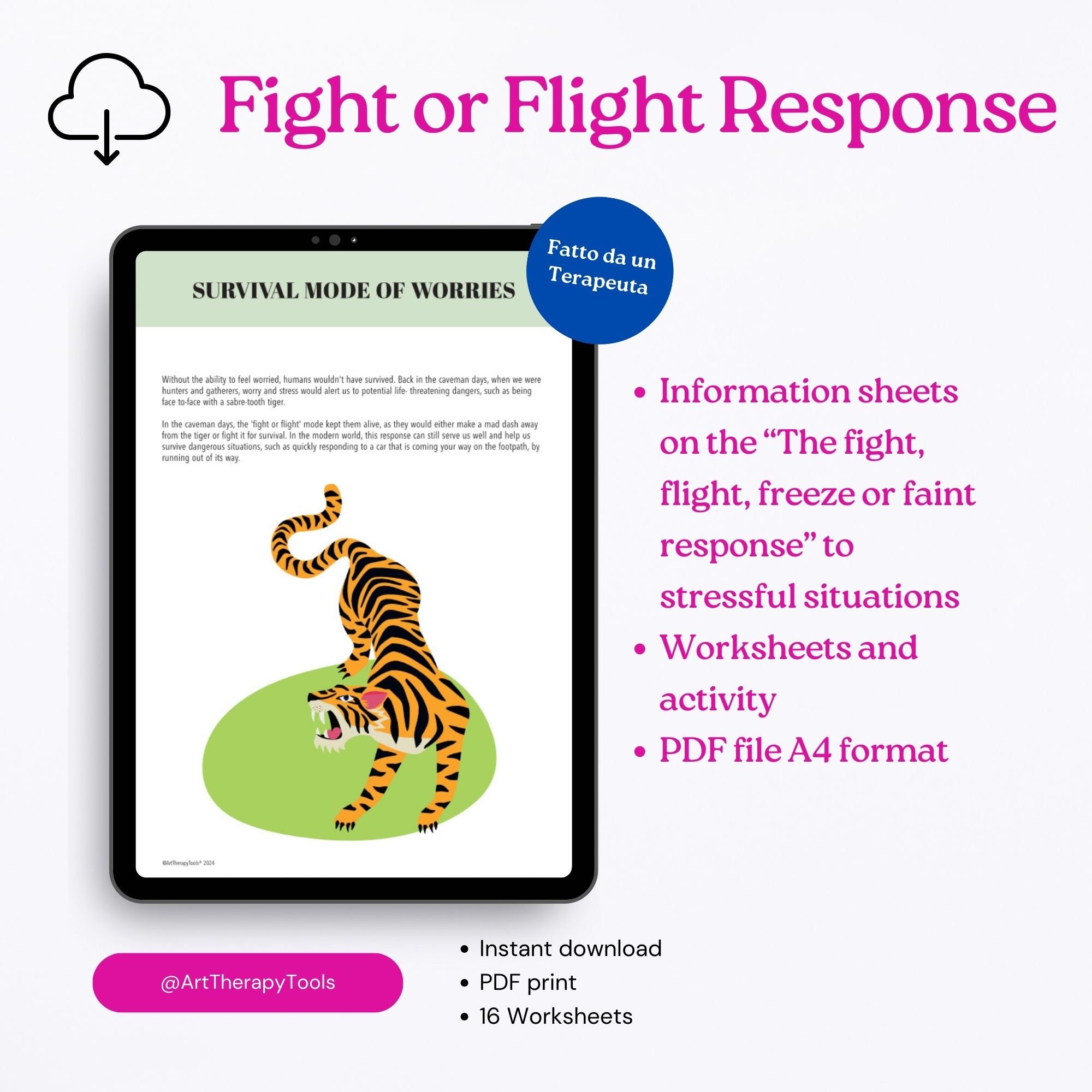 Printable PDF. Worksheets: "fight, Flight, Freeze or Faint Response ...