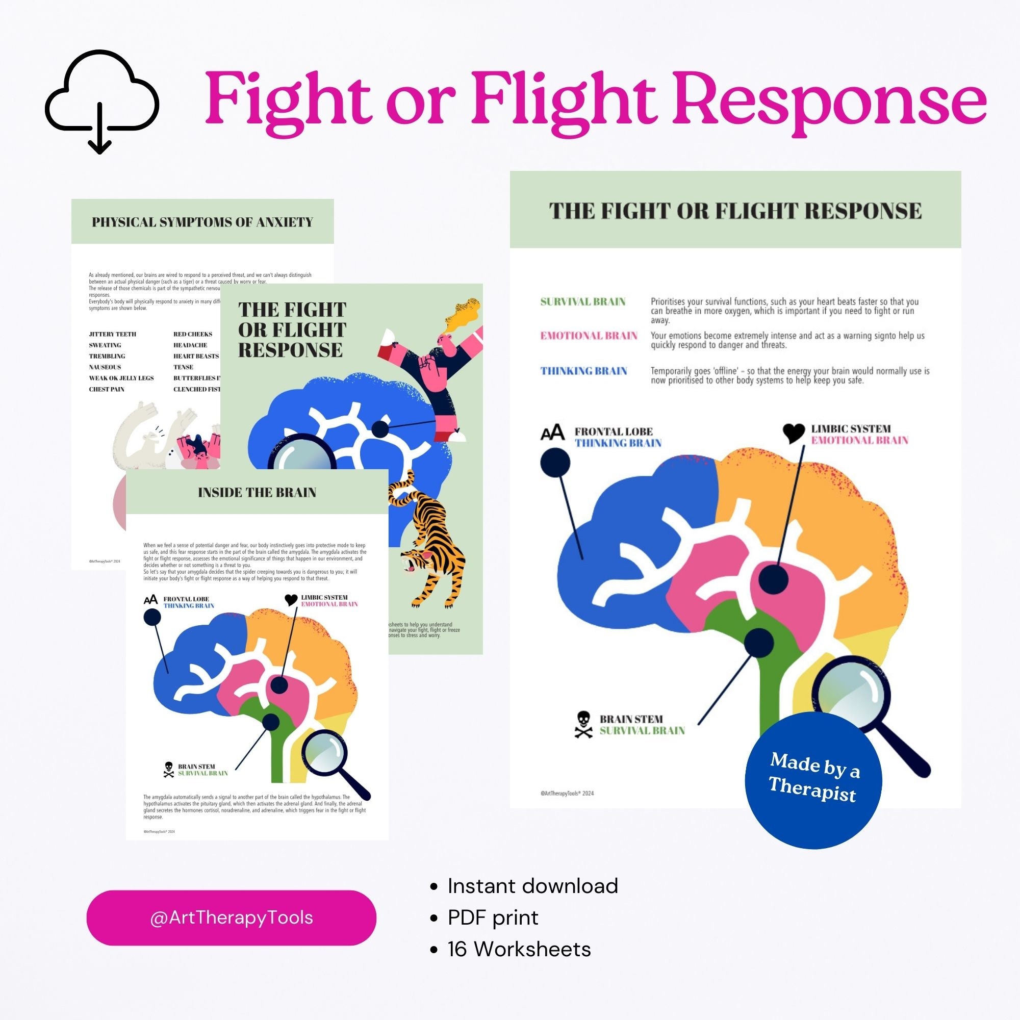 Printable PDF. Worksheets: "fight, Flight, Freeze or Faint Response ...
