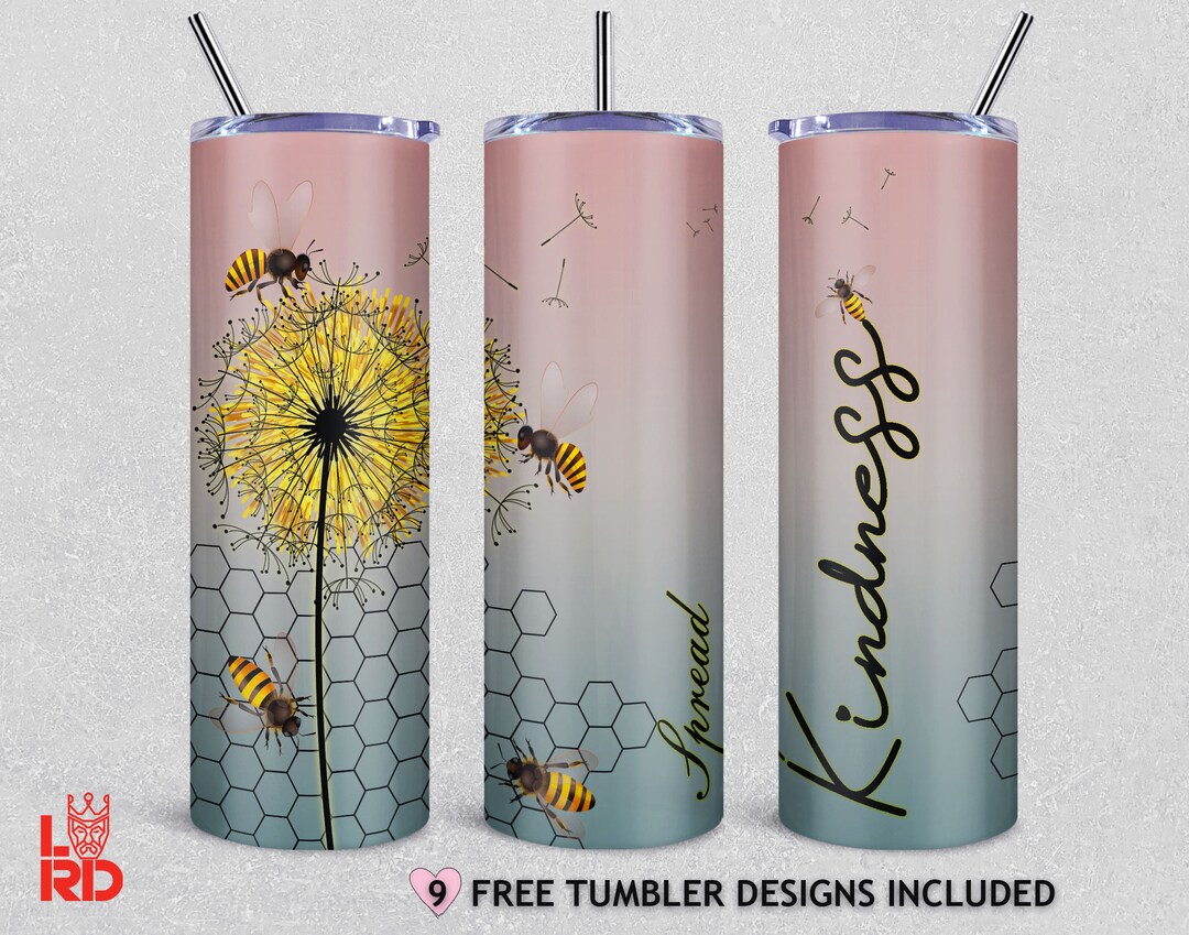 20oz Skinny Tumbler Spread Kindness Sublimation Design Templates ...