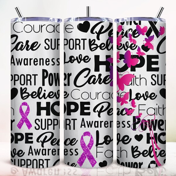 Breast Cancer Ribbon Word Svg - Etsy