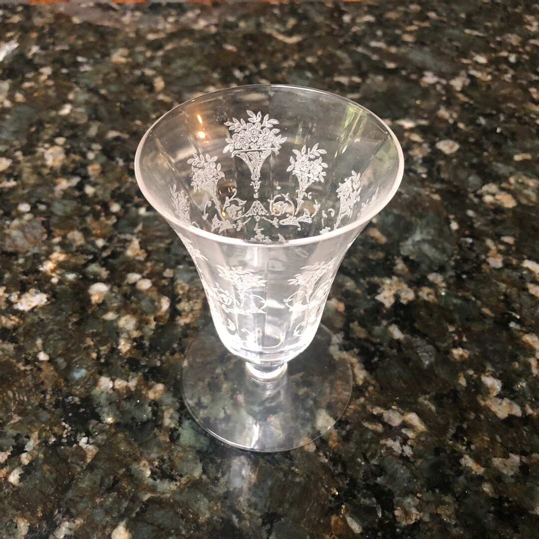 MORGANTOWN Mayflower Etched Crystal Iced Tea Tumbler ~ Vintage - Etsy