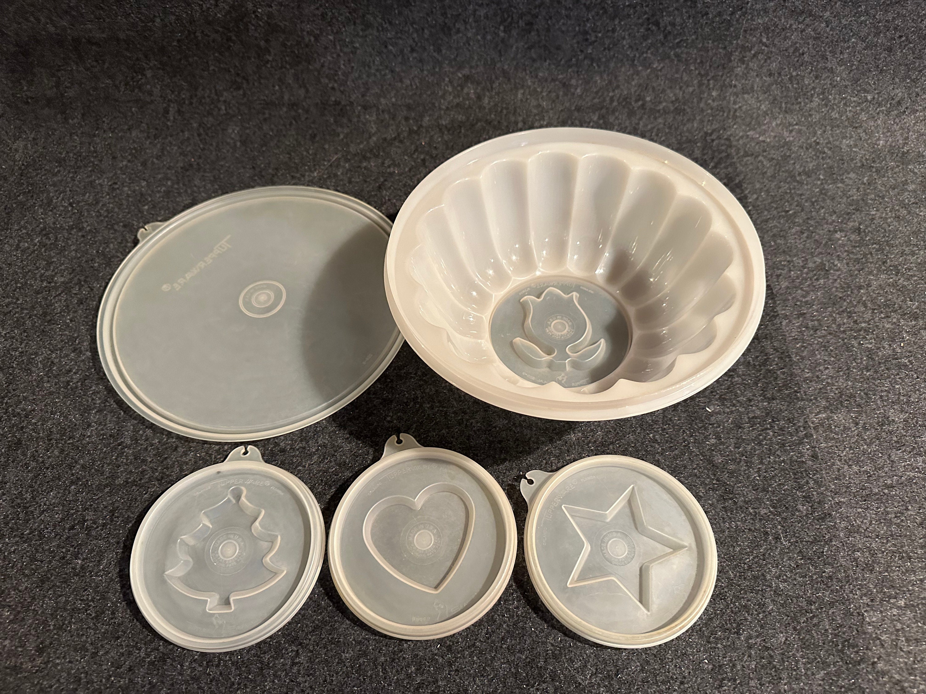 Tupperware Jello Mold Set of 7 Pieces Vintage 1980's - Etsy