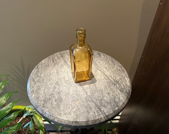 Vintage Brown Amber Square Glass Bottle With Round Neckap30 - Etsy