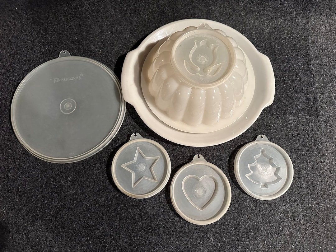 Tupperware Jello Mold Set of 7 Pieces Vintage 1980's - Etsy