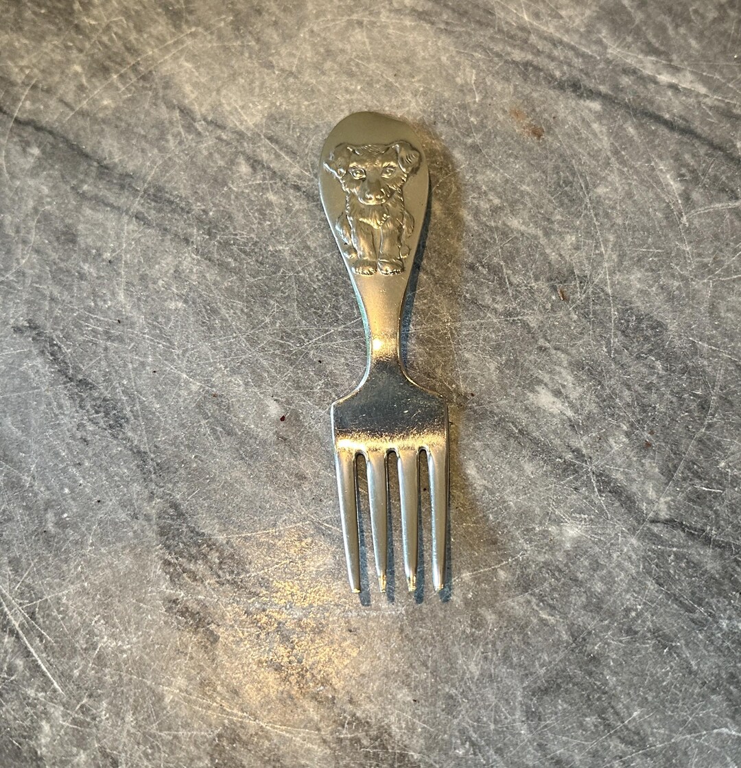 WINTHROP Silver Plate Child's Puppy Fork - Etsy