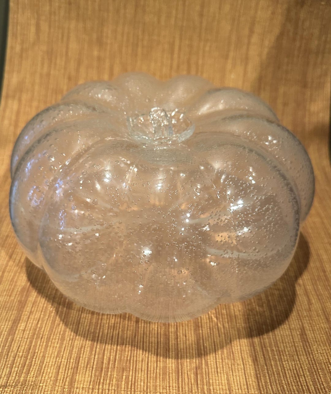 Unique Vintage Blown Clear Glass Pumpkin - Etsy