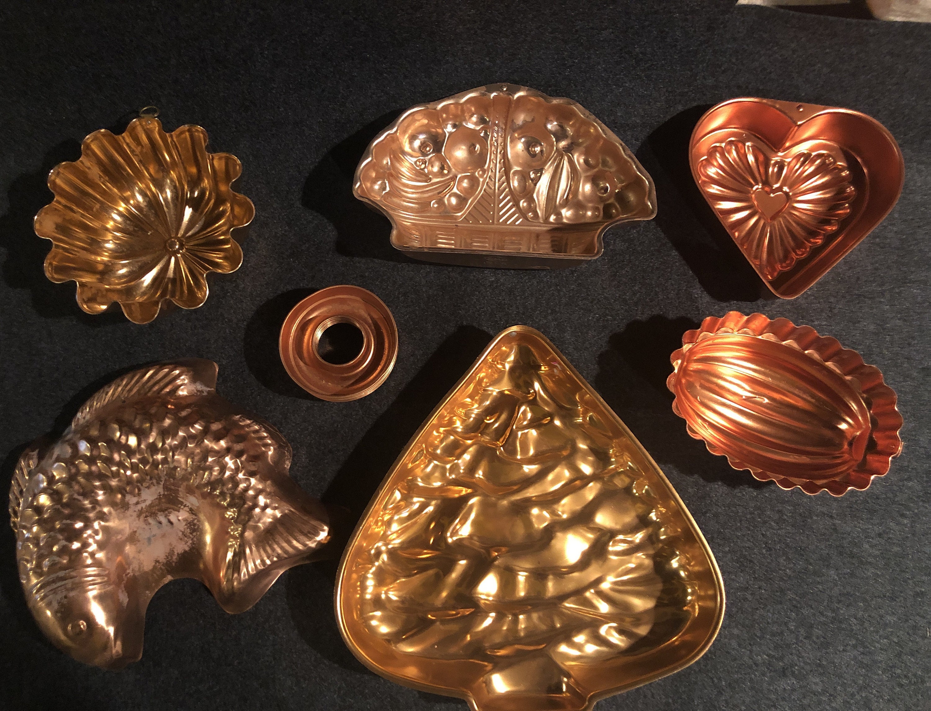 Copper Jello Molds ~ Vintage ~ Set of 6 Round - Only Molds Left - Etsy