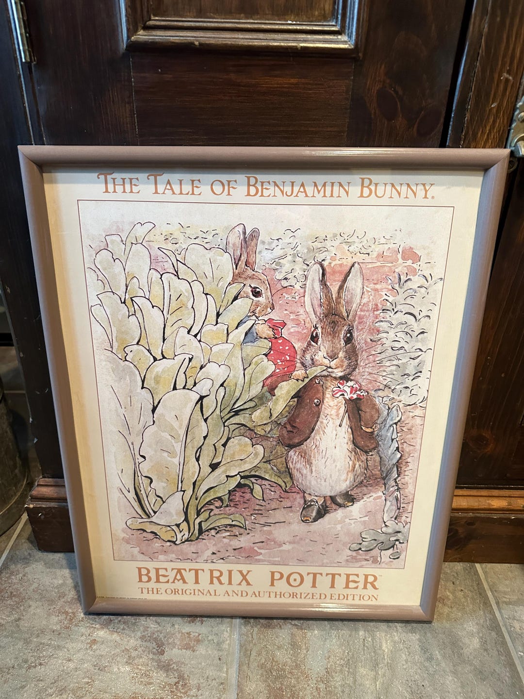 Beatrix Potter Framed Benjamin Bunny Print ~ Vintage ~ 1980's - Etsy