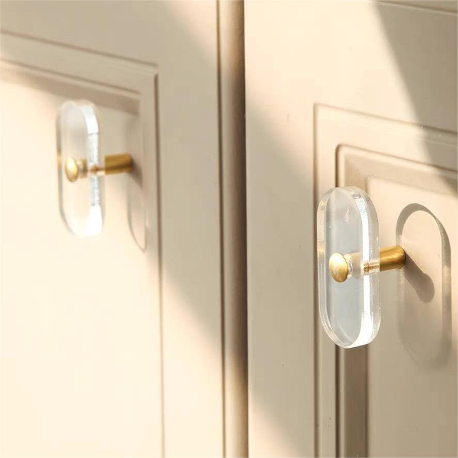 Acrylic Drawer Pulls Clear Gold Cabinet Handle Gift Unique - Etsy