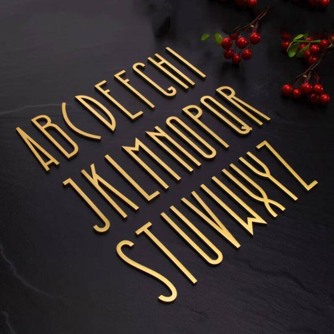 7CM Solid Brass House Letters,self Adhesive House Numbers,gold Door ...