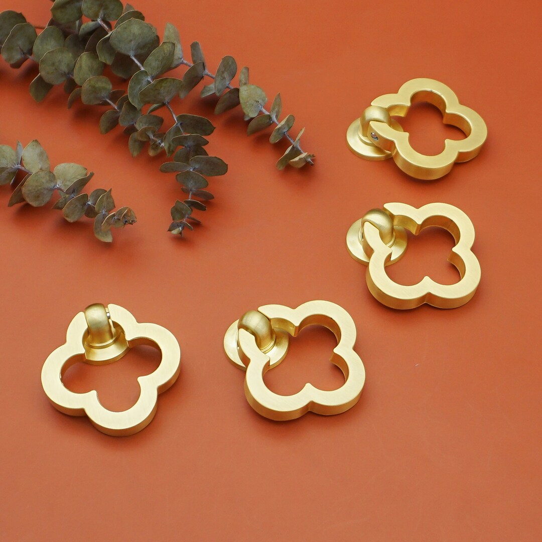 Brushed Gold Drawer Knobs Pulls Gorgeous Kitchen Cabinet Pull Handle ...