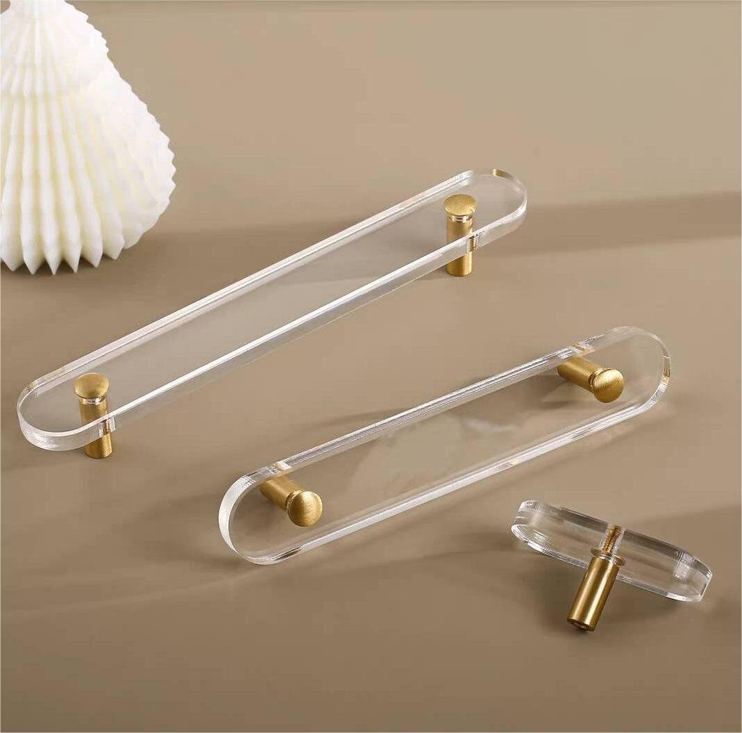 Acrylic Drawer Pulls Clear Gold Cabinet Handle Gift Unique - Etsy