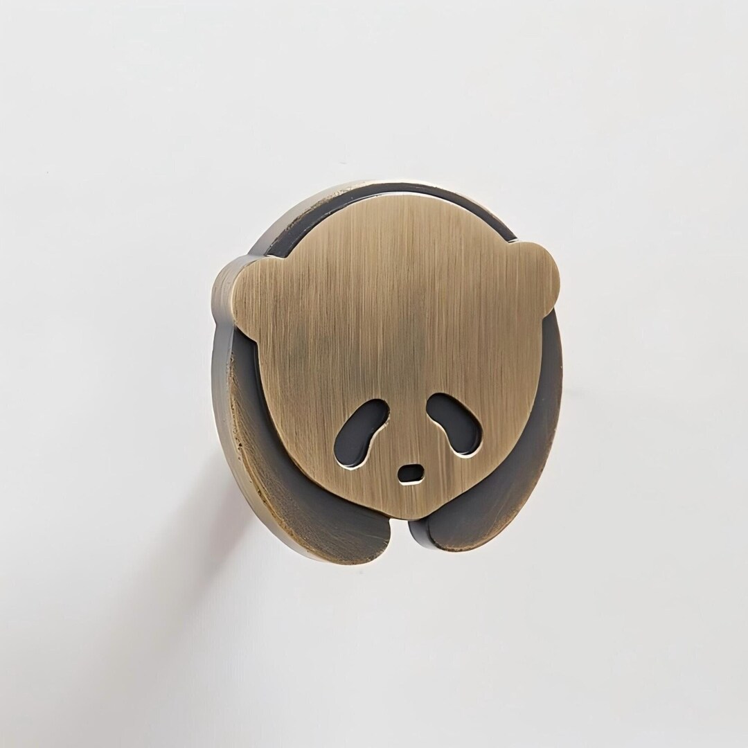 Cute Panda Drawer Knobs Antique Bronze Knobs Gold Door Handles Solid ...