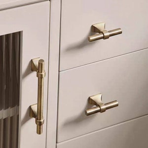 Antique Bronze Drawer Handles Knobs Solid Brass Cabinet Pulls Handles Gold Door Handle Solid ...