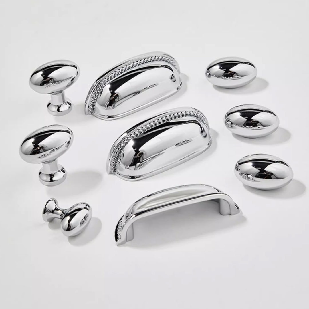 Unique Cup Drawer Pulls Art Deco Handles Chrome Cabinet Knobs Pulls ...