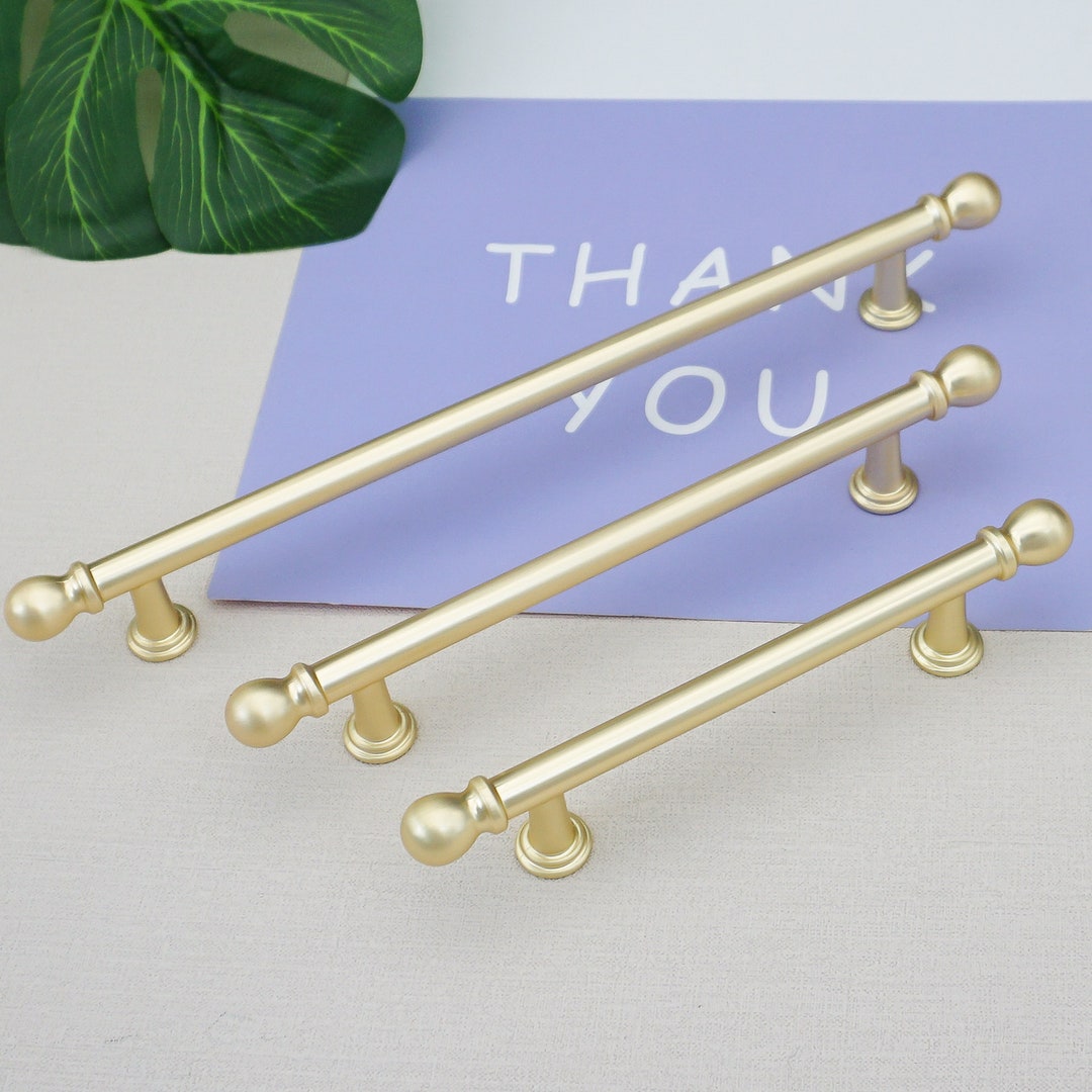 Gold Cabinet Pull Simple Drawer Pulls Gold Ball Dresser Handles Modern ...
