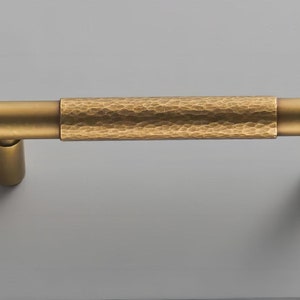 Hammered Solid Brass Knobs Shiny Gold Cabinet Knobs Modern Drawer Knob Handles Furniture Cabinet ...