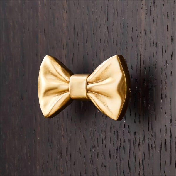 Gold Bow Knobs - Etsy