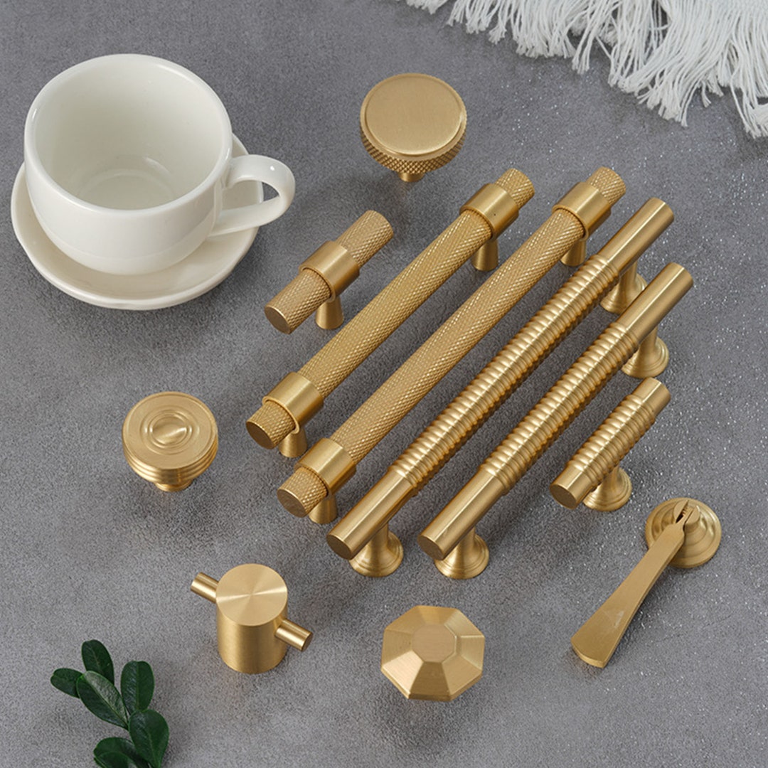 Unique Drawer Knobs Handles Solid Brass Kitchen Knobs Handles Dresser Pulls Drop Pulls Modern ...
