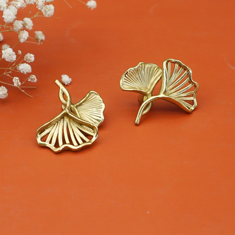 Gold Ginkgo Leaf Knobs for Cabinet Dresser Pulls Knobs Leaves - Etsy