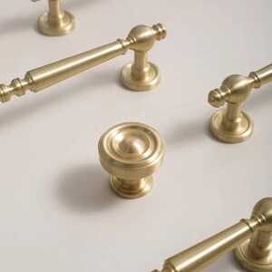 Solid Brass Cabinet Pulls Luxurious Drawer Knobs Handles French ...