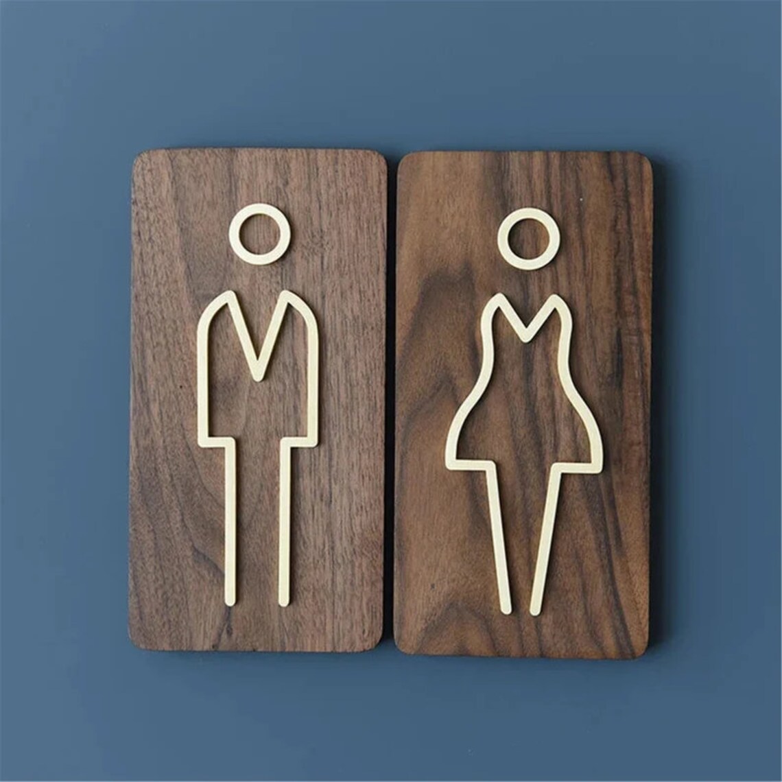 Brass Restroom Door Sign Modern Restroom Arrow Door Signs - Etsy Hong Kong