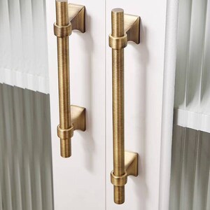 Antique Bronze Drawer Handles Knobs Solid Brass Cabinet Pulls Handles Gold Door Handle Solid ...