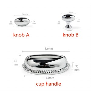 Unique Cup Drawer Pulls Art Deco Handles Chrome Cabinet Knobs Pulls ...