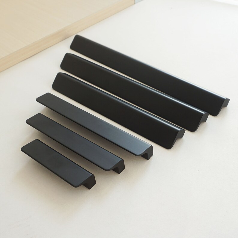 Black Cabinet Handle Kitchen Handles Modern Drawer Pull Knob - Etsy