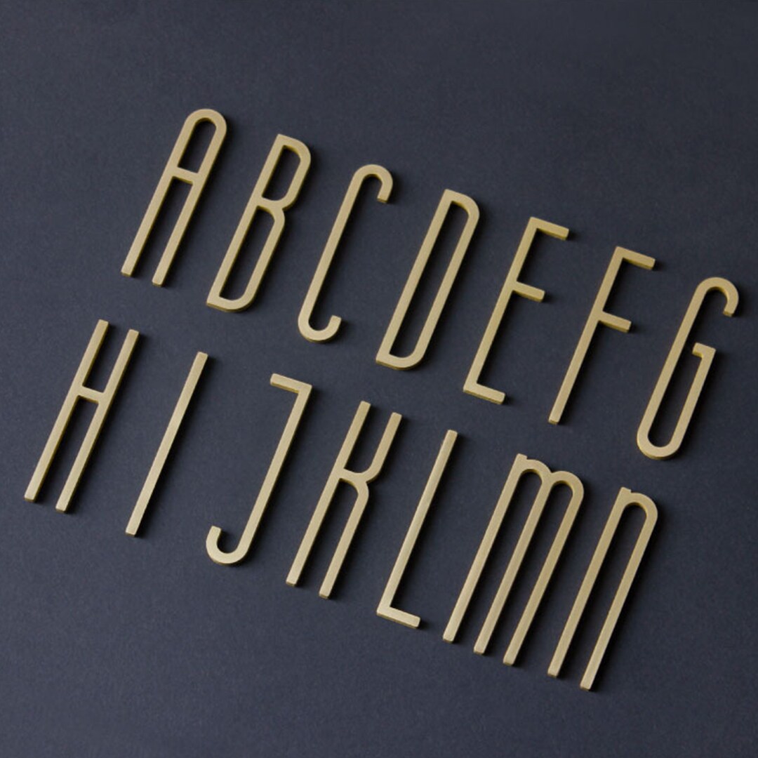 Solid Brass House Letters Business Office Alphabet Door House Numbers ...
