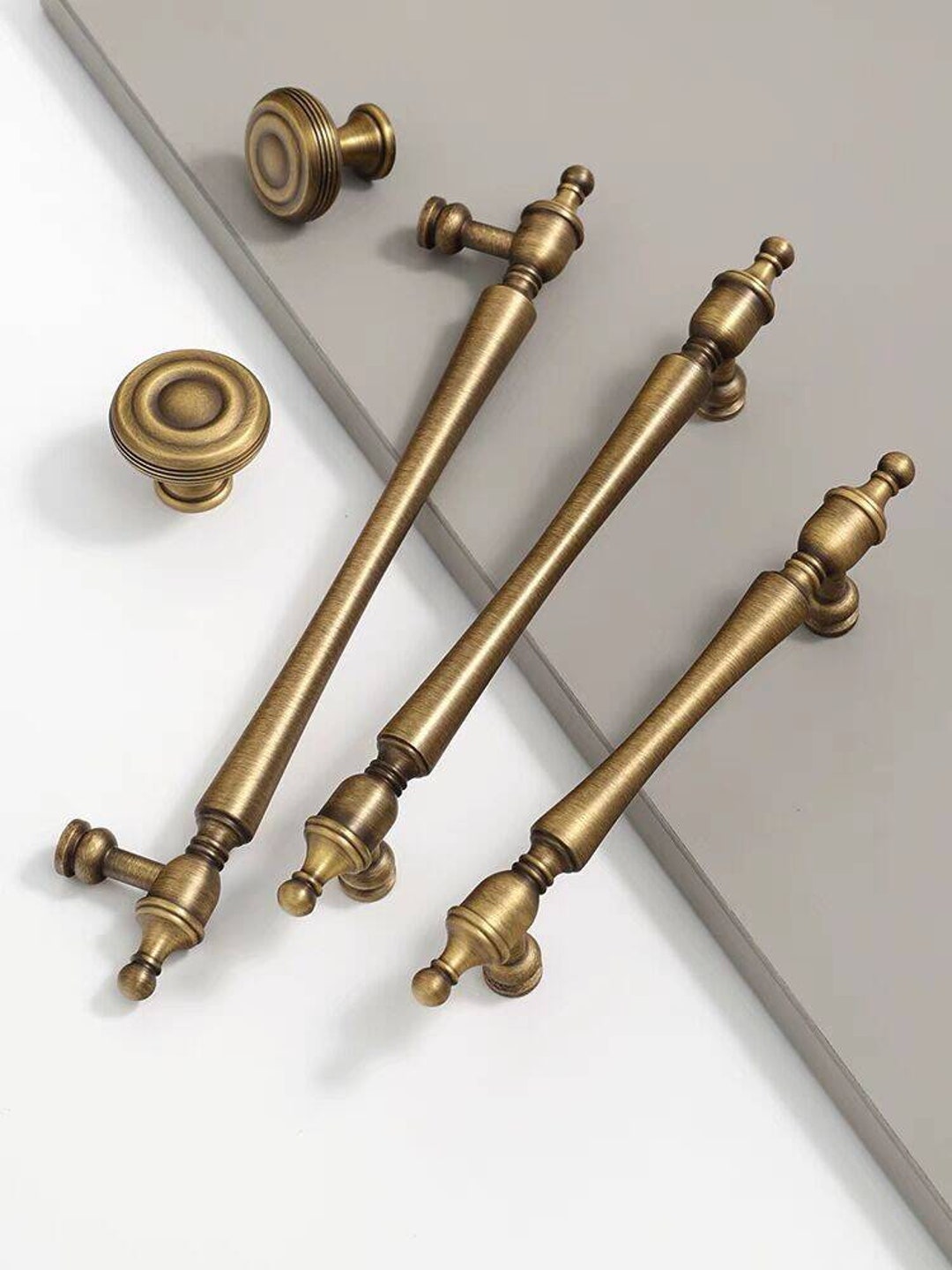 Antique Bronze Drawer Pulls Nordic Brushed Gold Cabinet Pulls Solid ...