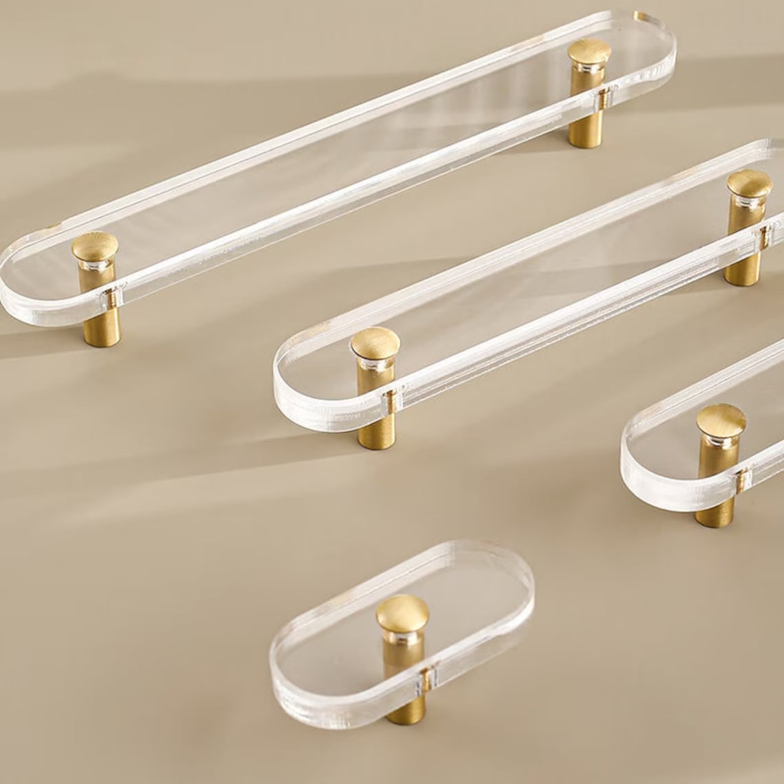 Acrylic Drawer Pulls Clear Gold Cabinet Handle Gift Unique - Etsy