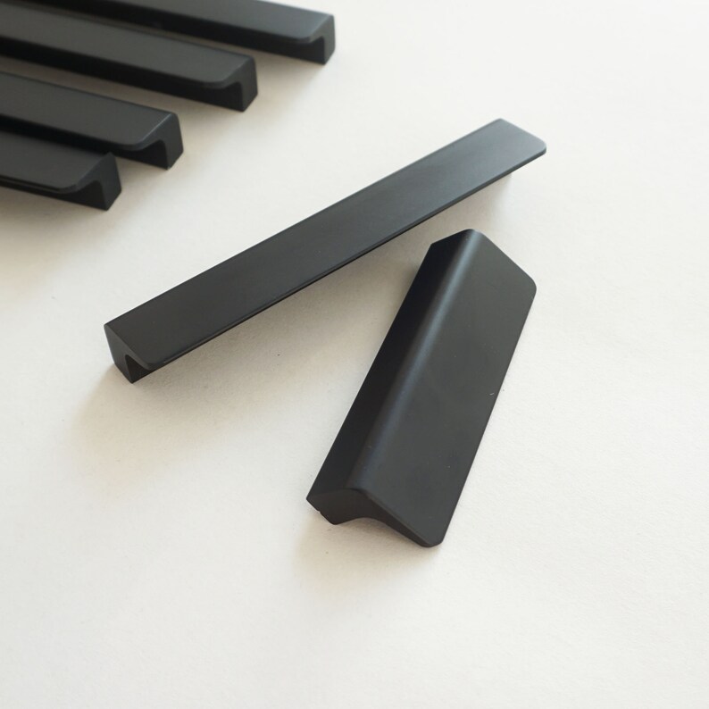 Black Cabinet Handle Kitchen Handles Modern Drawer Pull Knob - Etsy