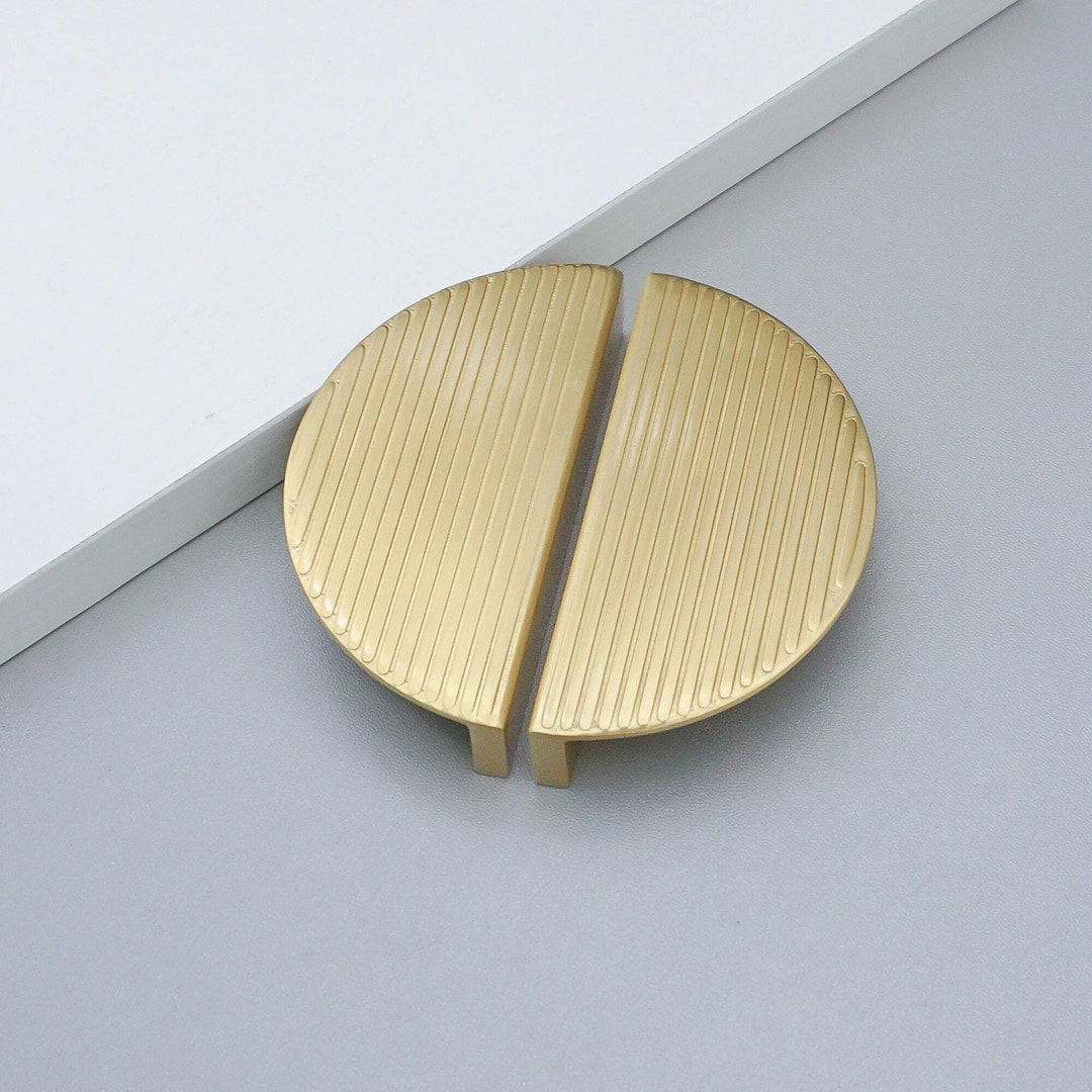 Semi Circle Cabinet Pulls Striped Half Moon Cabinet Pulls Brass Cabinet ...
