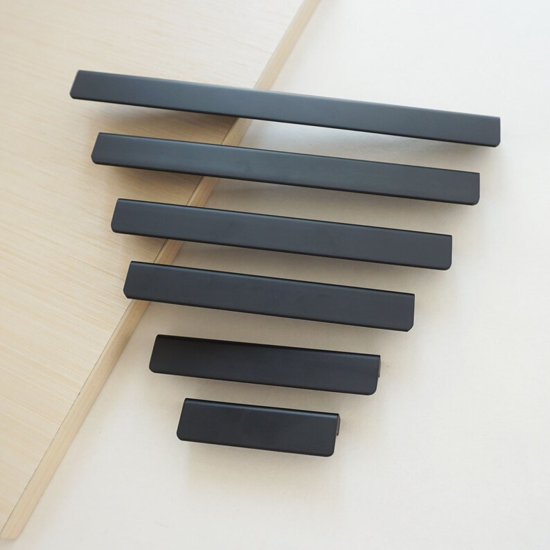 Black Cabinet Handle Kitchen Handles Modern Drawer Pull Knob - Etsy