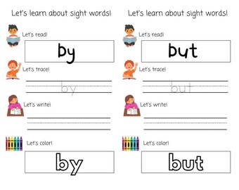 Let's Learn Sight Words 4 printable - Etsy