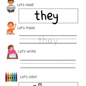 Let's Learn Sight Words 4 printable - Etsy