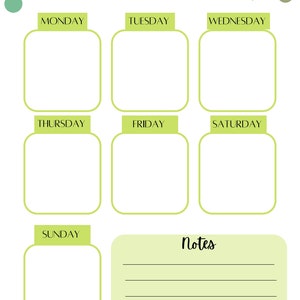 Weekly Schedule - Etsy