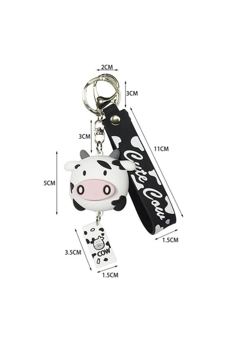 Silicone Keychain With Cow Pattern Bag Accessory - Etsy