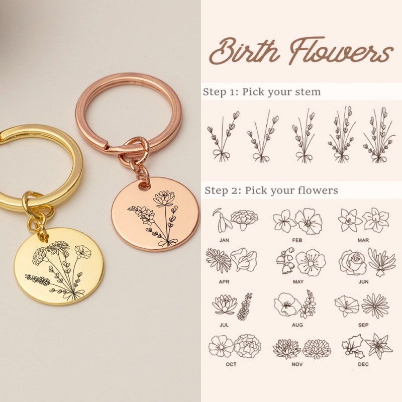Flower Keychain - Etsy