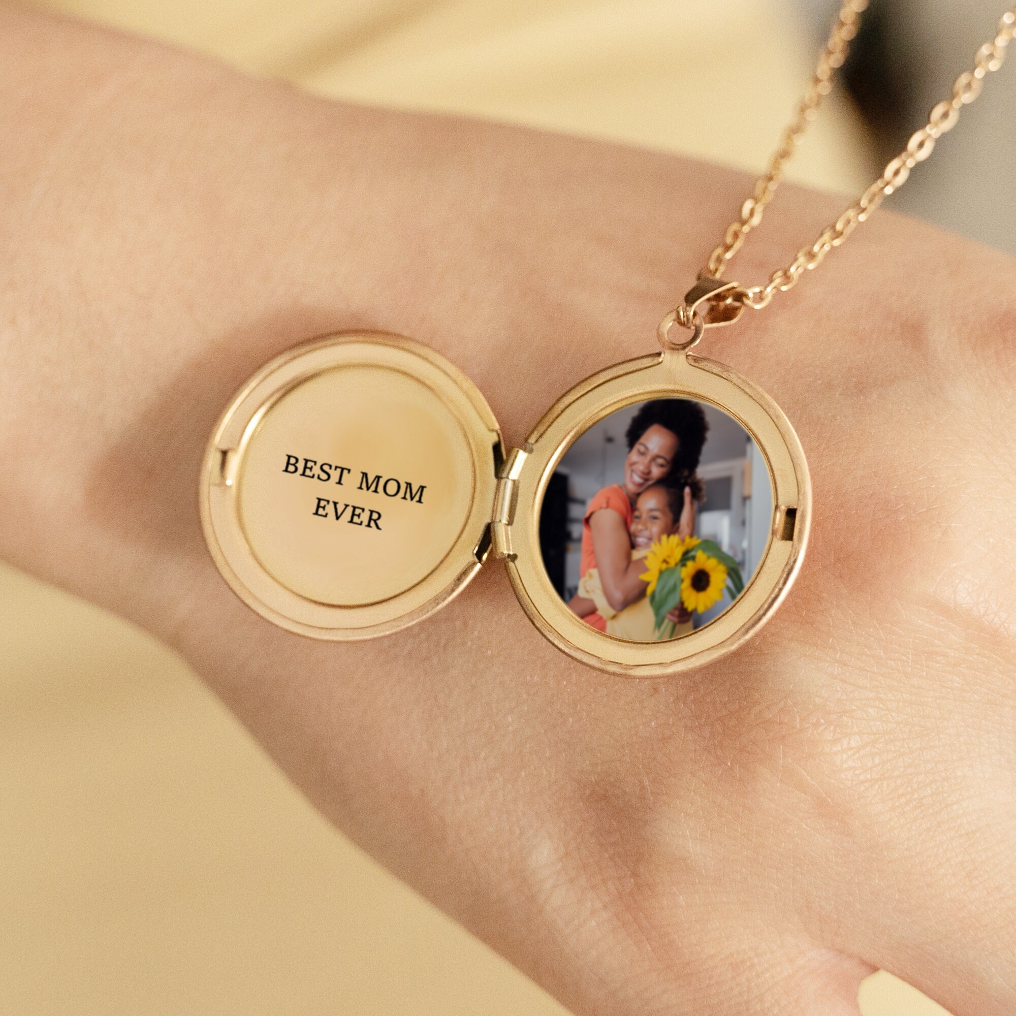 Custom Envelope Locket With Picture Engraved Locket Personalized ...