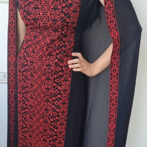 Oriental Palestinian Princess Embroidery Dress Thobe Tatreez Gift for ...