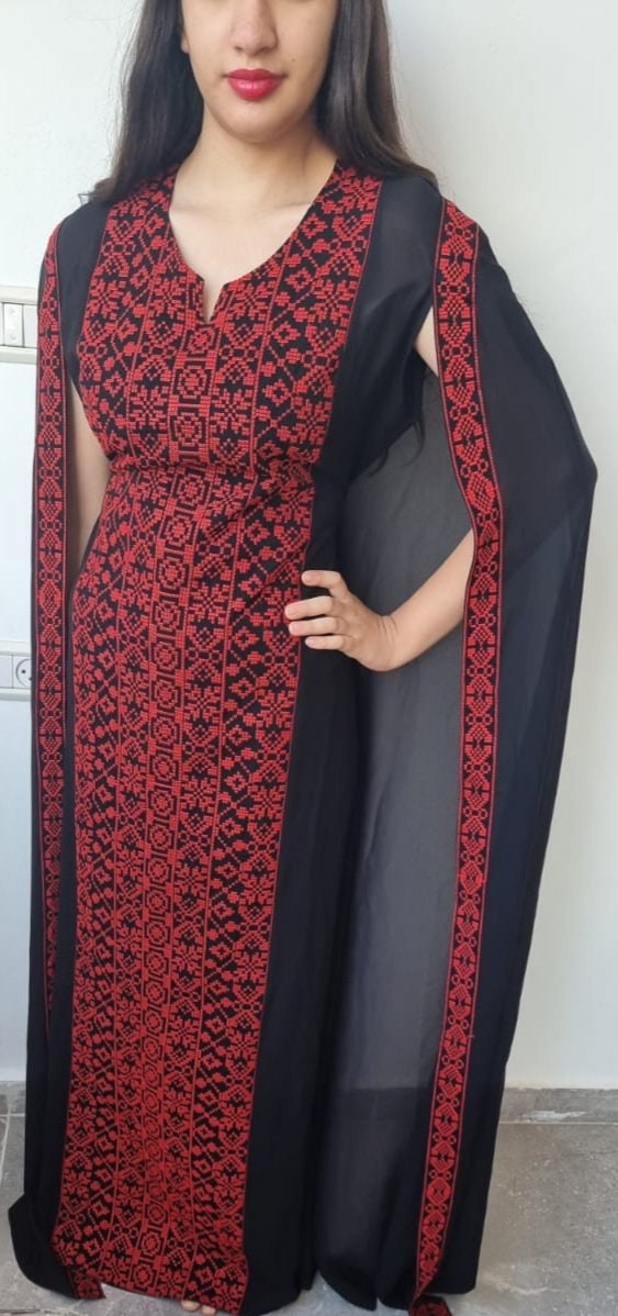 Oriental Palestinian Princess Embroidery Dress Thobe Tatreez - Etsy