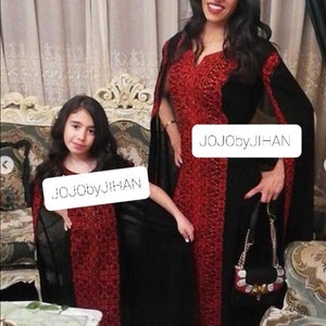 Oriental Palestinian Princess Embroidery Dress Thobe Tatreez Gift for ...