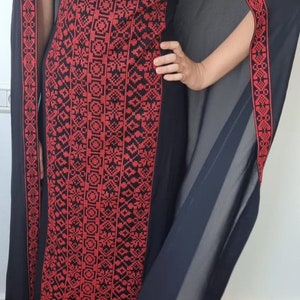 Oriental Palestinian Princess Embroidery Dress Thobe Tatreez Gift for ...