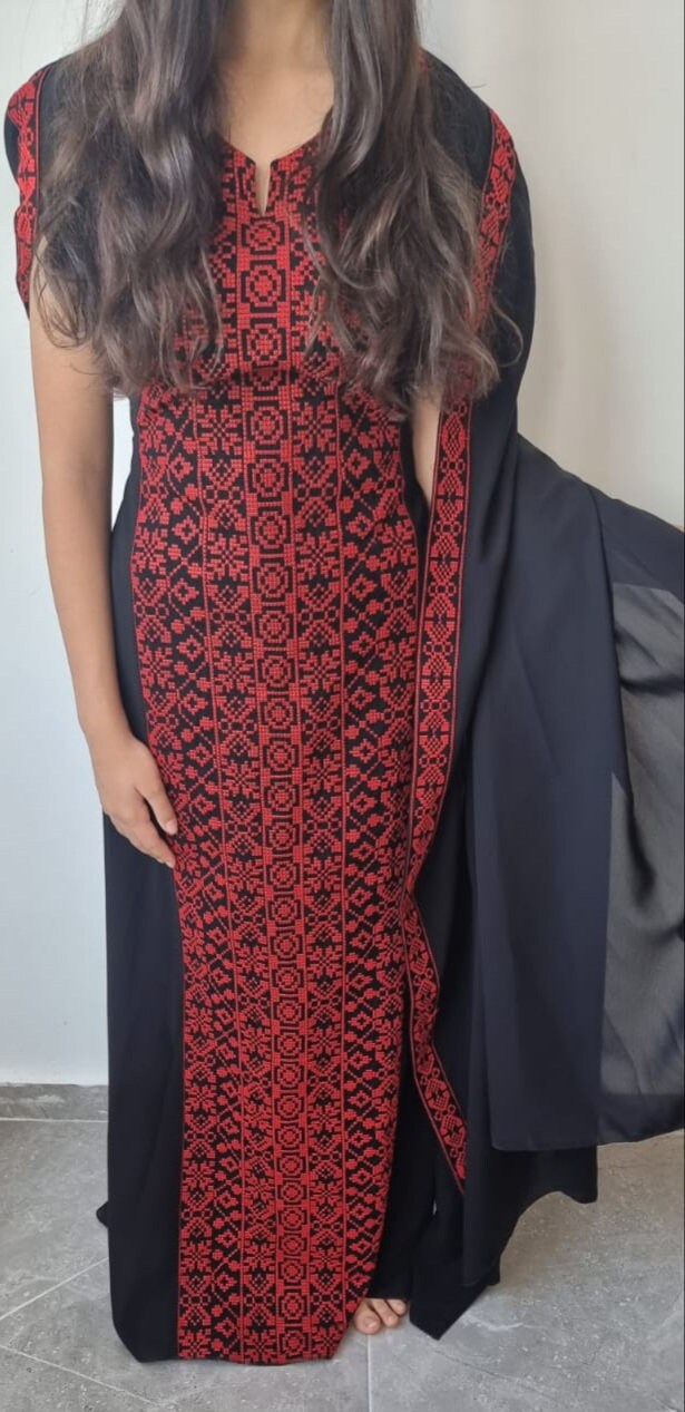 Oriental Palestinian Princess Embroidery Dress Thobe Tatreez - Etsy