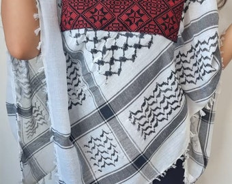 Red Keffiyeh Scarf - Etsy